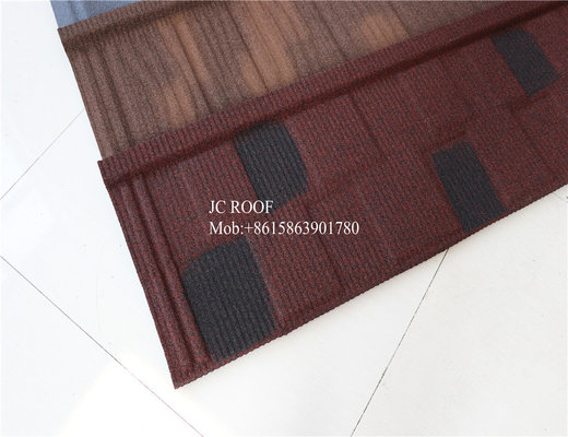 Fire proof Stone Chips Coated Step Metal Roof Tile Aluminium Zinc Roofing Sheets