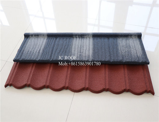 Color Stone Coated Steel Roofing Sheet , Terracotta Color Stone Coated Metal Roof Tile