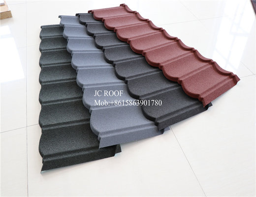 Color Stone Coated Steel Roofing Sheet , Terracotta Color Stone Coated Metal Roof Tile