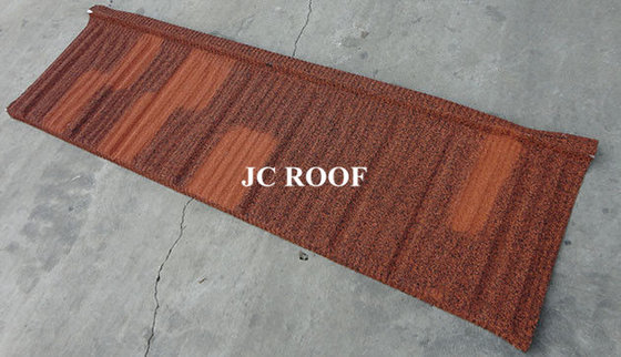 Metro Stone Chip Coated Steel Roof Tiles / Stone Coated Aluminium Zinc Steel Roof Sheet
