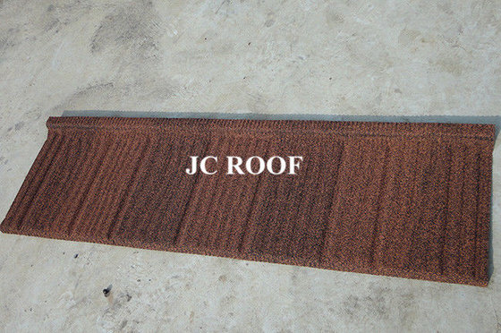 Metro Stone Chip Coated Steel Roof Tiles / Stone Coated Aluminium Zinc Steel Roof Sheet