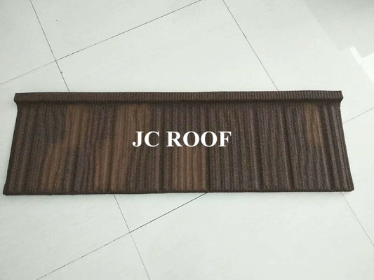 Metro Stone Chip Coated Steel Roof Tiles / Stone Coated Aluminium Zinc Steel Roof Sheet