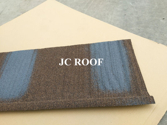 Metro Stone Chip Coated Steel Roof Tiles / Stone Coated Aluminium Zinc Steel Roof Sheet