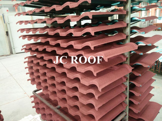 Galvalume Alu - Zinc Roofing Materials Stone Chip Coated Metal Roof Tiles
