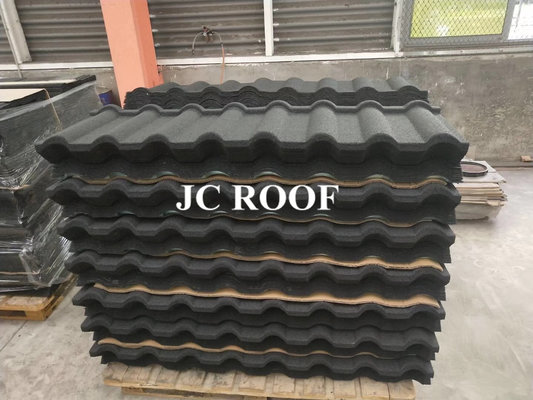 Galvalume Alu - Zinc Roofing Materials Stone Chip Coated Metal Roof Tiles