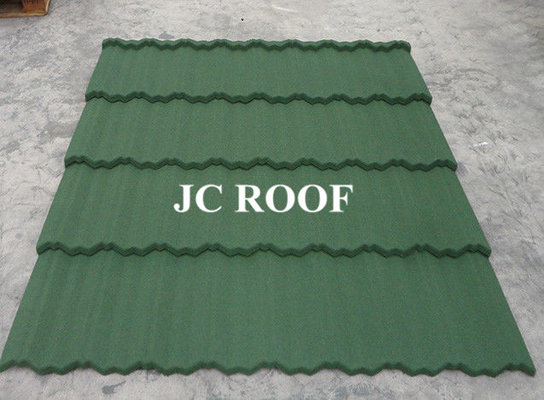 Aluminium - Zinc Material 0.4mm Thickness Colorful Stone Coated Metal Roofing Tiles