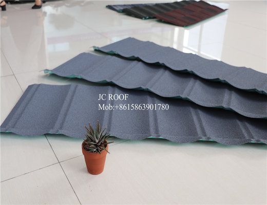 Colorful Stone Chip Coated Metal Roof Tiles / Galvalume Steel Roof Tile Sheets