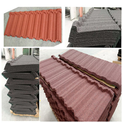 Long Lifespan Stone Coated Steel Roofing Tile Excellent Fire Resistance