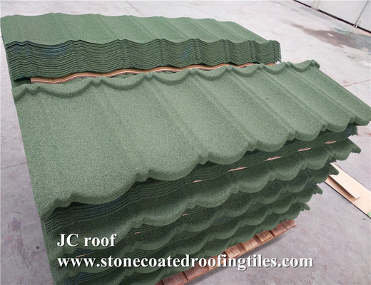 Fire proof Stone Chips Coated Step Metal Roof Tile Aluminium Zinc Roofing Sheets