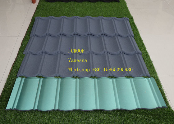 Corrugated Steel Roofing Sheets Installed size 1290*370mm Thickness Smoky Gray Color