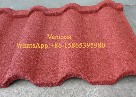 Storm Resistance Terracotta Roof Tiles Installed size 1290*370mm Lighter Orange Red Color