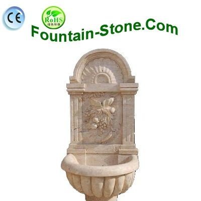 Flower Face Travertine Wall Fountain With Speical Design