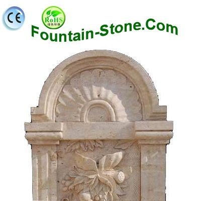 Flower Face Travertine Wall Fountain With Speical Design