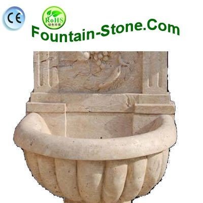 Flower Face Travertine Wall Fountain With Speical Design