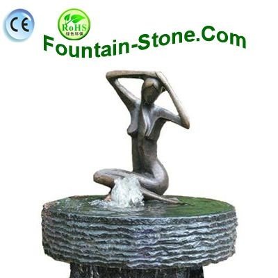 Dark Bronze Abstract Water Fountain from China
