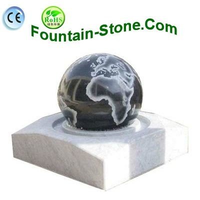 Commercial Natural Stone Map Water Fountain in middle size