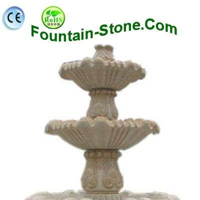 Fountain-Stone.Com supply 3 Tier Yellow Granite Water Fountain