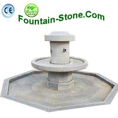 Fountain-Stone.Com supply Concrete Grey Granite Fountain With Pool