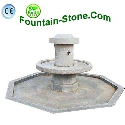 Fountain-Stone.Com supply Concrete Grey Granite Fountain With Pool