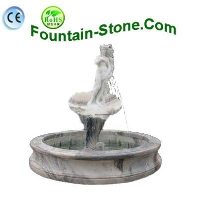 Fountain-Stone.Com supply Mermaid White Marble Statues Water Fountain1