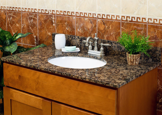 Ripiano naturale della pietra del granito di Brown per i Governi bagno/della cucina