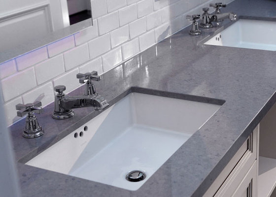 Alta durezza OEM/ODM del lavandino del nero del quarzo dei controsoffitti bianchi quadrati del bagno