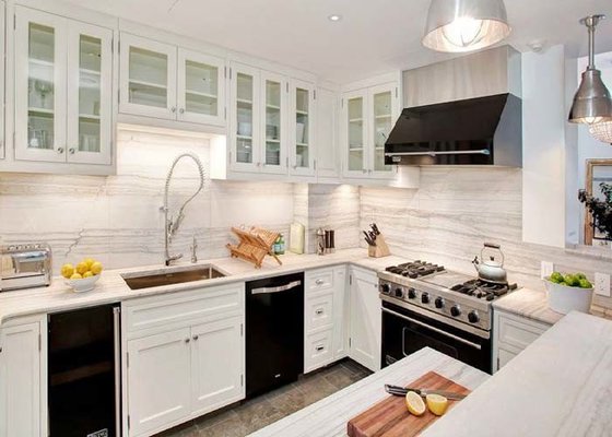 Montary Kitchen Island Natural Quartz Countertops Pure White