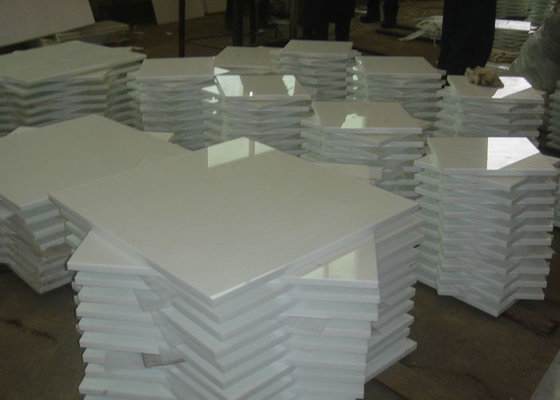 Mattonelle di vetro nane bianche pure per l'interno/pareti esterne 305x305mm - 600x600mm