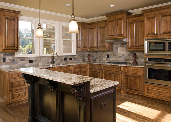 Antique Kitchen Natural Granite Countertops Cabinet