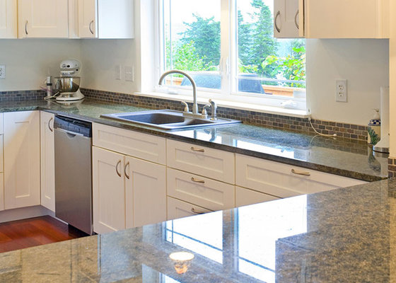 Modern Prefab Home Natural Stone Kitchen Countertops Flat Eased Edge 36 X 19 Bathroom Vanity Top