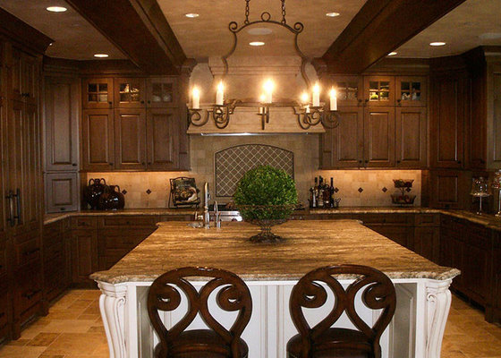 Luxury  Stone Modern Kitchen Countertops / Pre Cut Marble Countertops