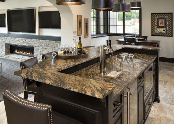 Resbalón no- pulido Worktops de mármol italiano del final de la cocina de la isla de la barra