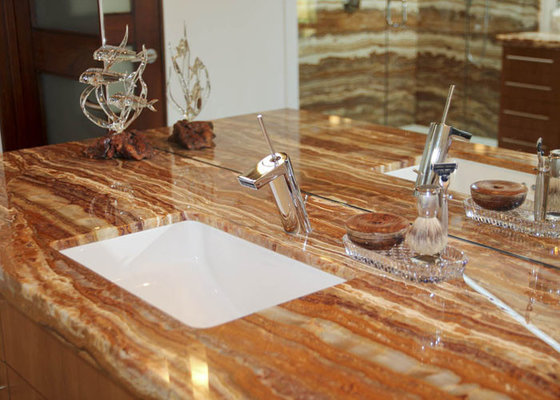 Natural Straight Marble Stone Countertops / Stone Vanity Tops