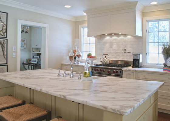 Drama White Natural Marble Stone Countertops For Household Kitchen