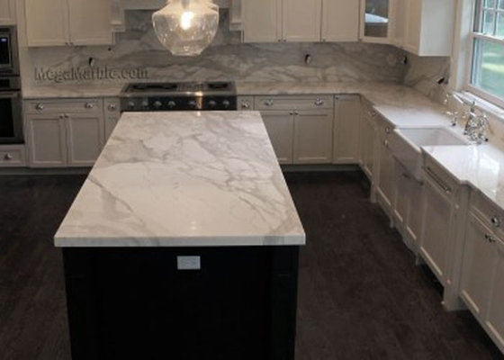 Golsen King Stone Vanity Kitchen Island Waterfall Edge For Restaurant Cafe Shop