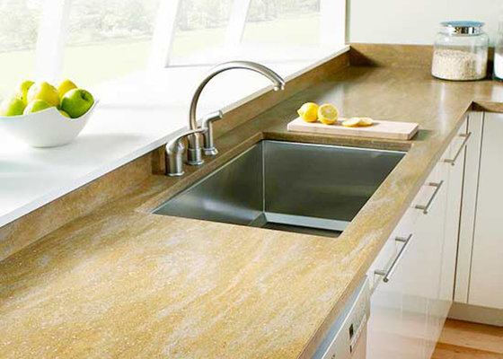 Dunkelgrüne Steinquarz-/Granit-Eitelkeits-Spitzen/führten Steincountertops aus