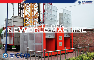 1 Ton Each Lifting Capacity Double Cage Safety Building Hoist Sc100/100 With Ce