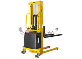 Yellow Single Mast  Pallet Stacker Truck Manual Walking Electric