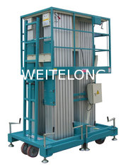 12m Height Aluminum Aerial Work Platform industry 300Kg Loading 2.20Kw
