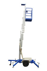 One Mast 8m Aerial Work Platform , 125Kg Towing Telescopic Boom Lift
