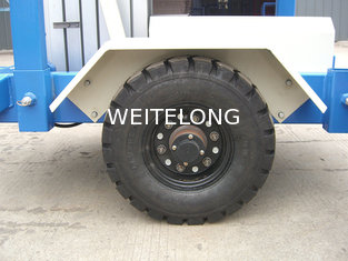 Single Mast Towing elevating Aerial Work Platform for star hotels / business hall