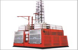 Twin Cage Painted And Hot Dipped Zinc Construction Hoists SS100 / 100