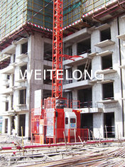 1050kg Loading Safety Construction Hoist Elevator 18.5×2kw , Material Hoist