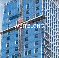 150m Height Single Aerial Lifting Mast Climbing Work Platform For Building Construction