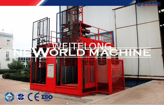 SC200/200 2 ton Twin Cage construction material lift 33m / min Hoisting Speed
