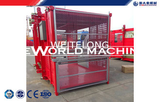 High safety medium speed cage hoist  elevator , construction material lift SC200 / 200 TD