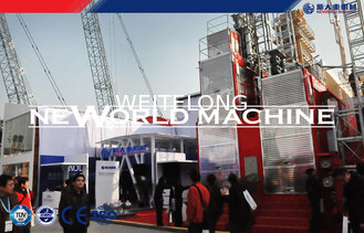Customized two cage building passenger elevator for internal and external decoration