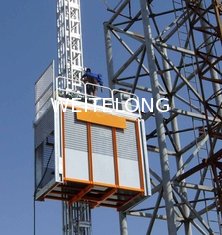 Painted SC200 Yellow Material Construction Single Cage Hoist 3.2 x 1.5 x 2.5m