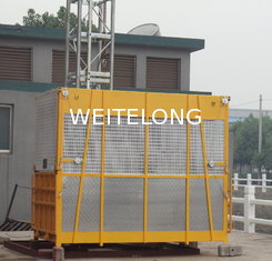 Custom 1200kg Yellow Material Construction Single Cage Hoist 3.2 x 1.5 x 2.5m