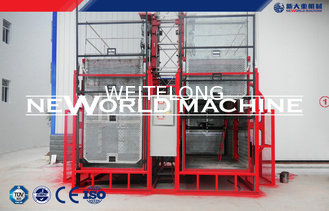 SC200 / 200 double Cage Hoist , construction building hoist motion cage